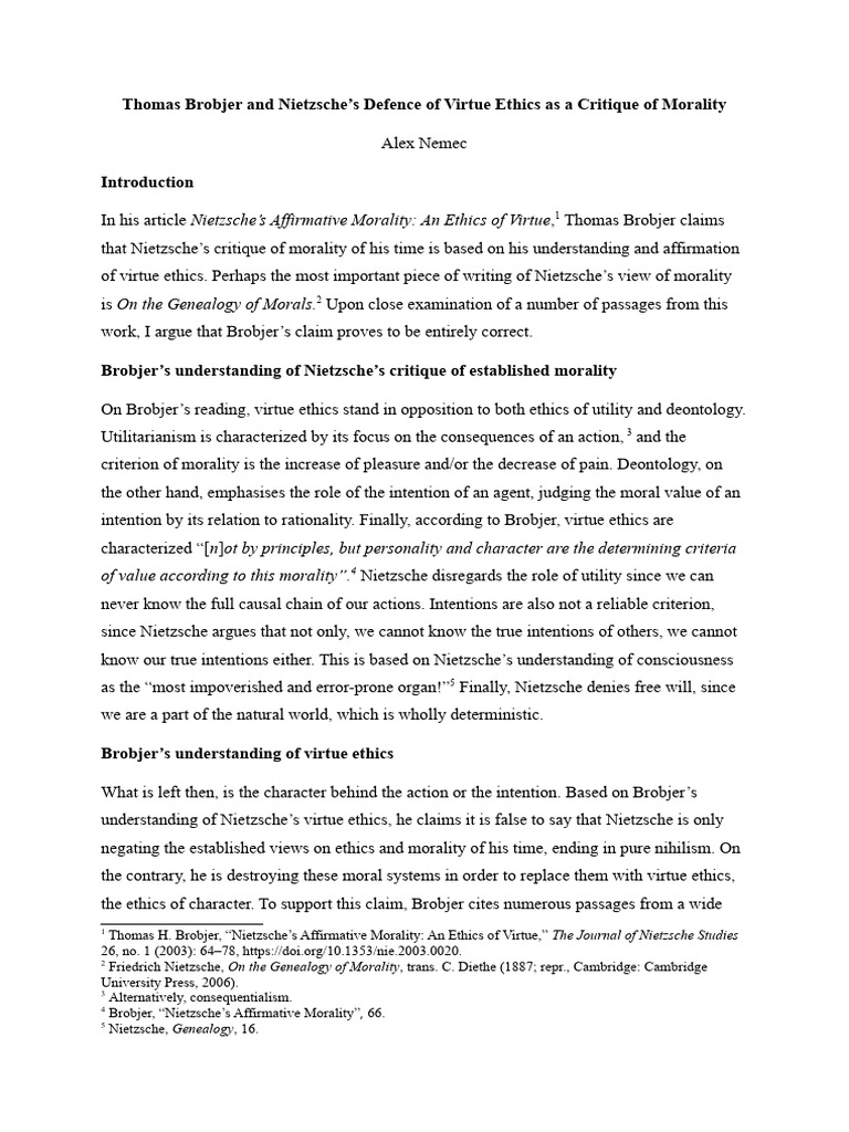 Nietzsche Essay - Alex Nemec - Edited | PDF