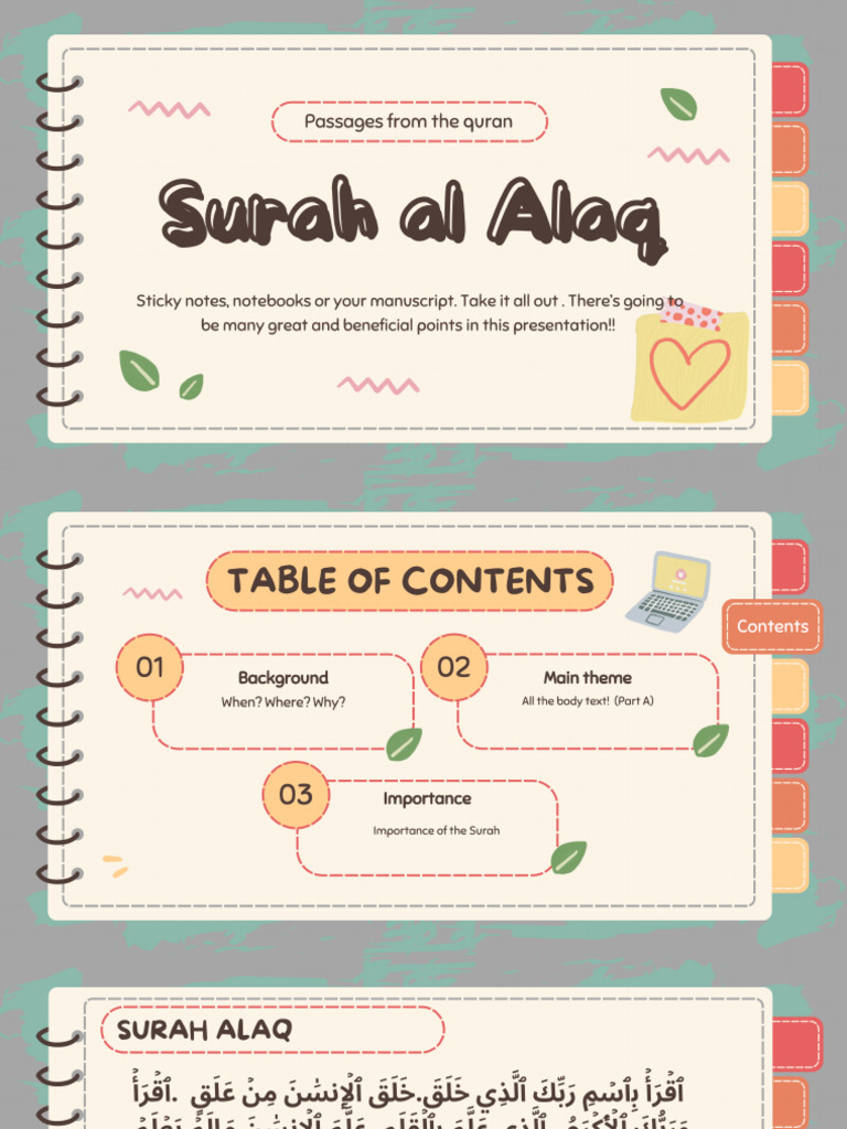 Surah Alaq Group Presentation. | PDF