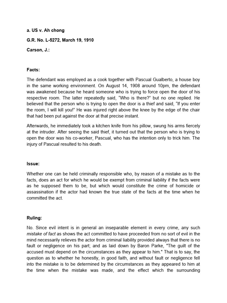 Reading Assignments | Download Free PDF | Mens Rea | Intention ... Reading Assignments | Download Free PDF | Mens Rea | Intention ...