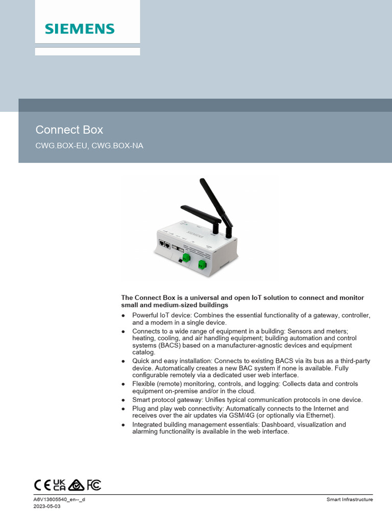 Siemens Connect Box Dispozitiv Supraveghere Monitorizare CWG Box Eu FT ...