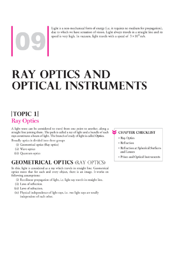 Ray Optics | PDF