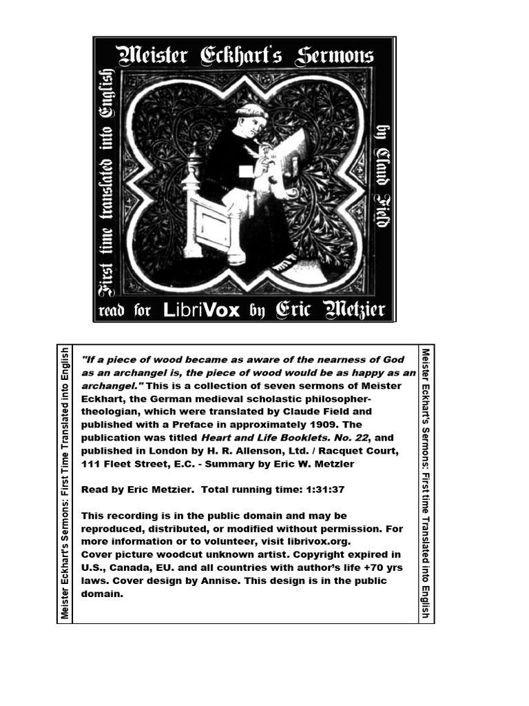 Meister Eckharts Sermons 1501 | PDF
