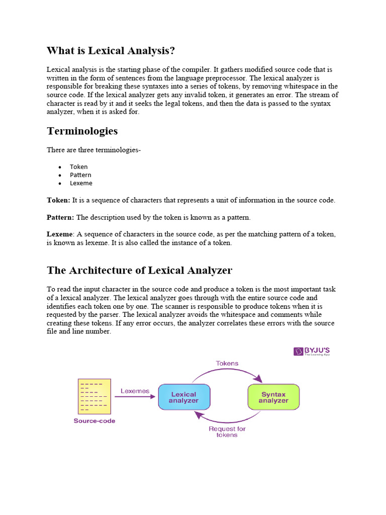 CSC 403 Lexical Analysis | PDF