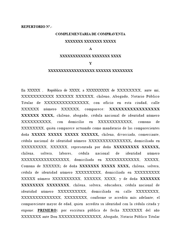 Escritura Complementaria de Compraventa | PDF | Justicia | Crimen y violencia