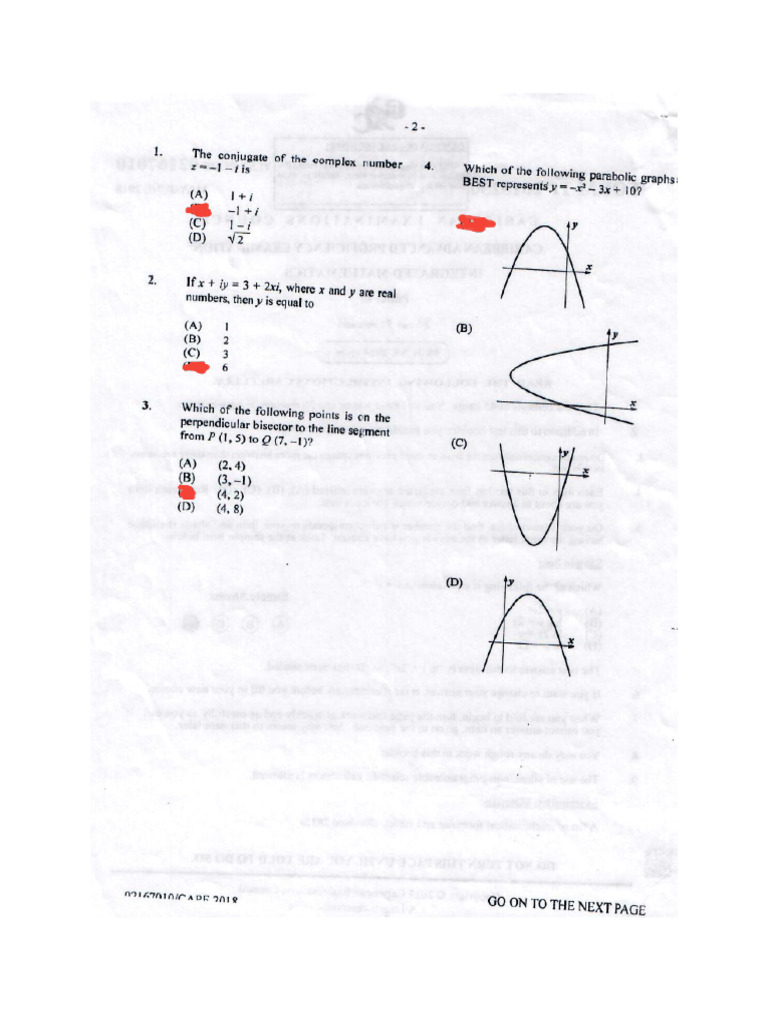 Integrated Mathematics 2018 p1 2 | PDF