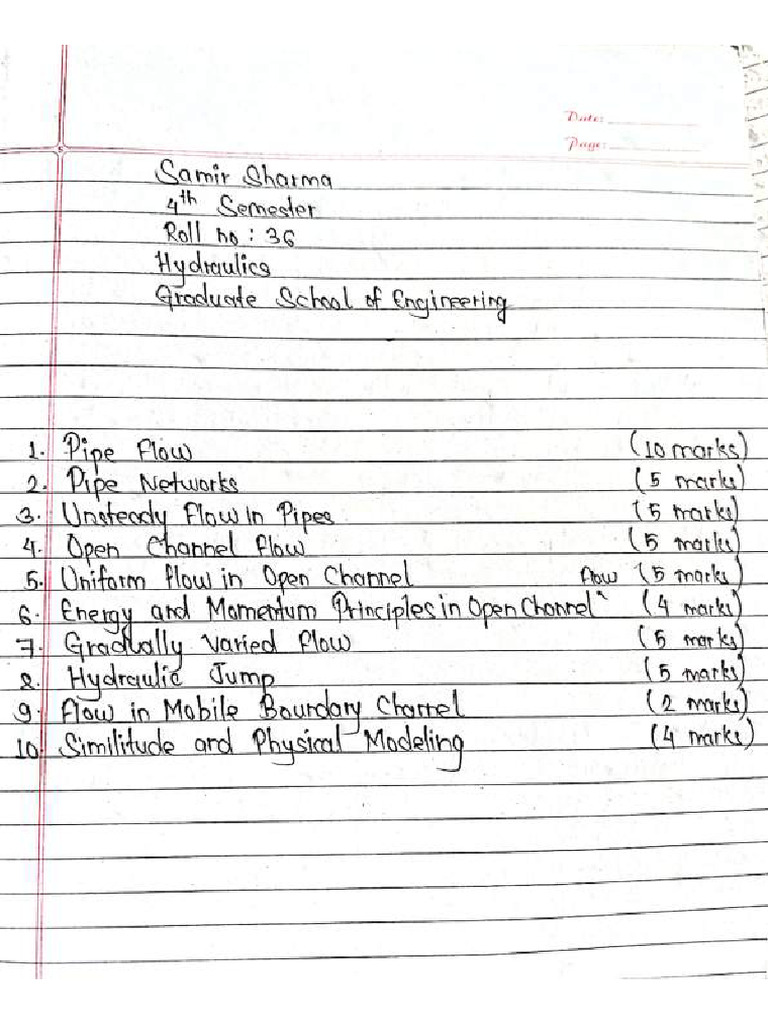 HYDRAULICS, Note, SS, 6-23-Compressed | PDF