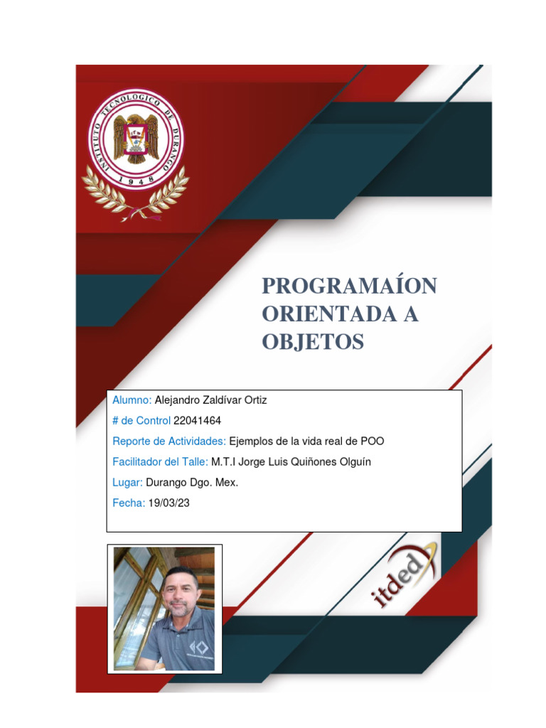 Ejemplos de La Vida Real de POO | PDF | Objeto (informática) | Programación orientada a objetos