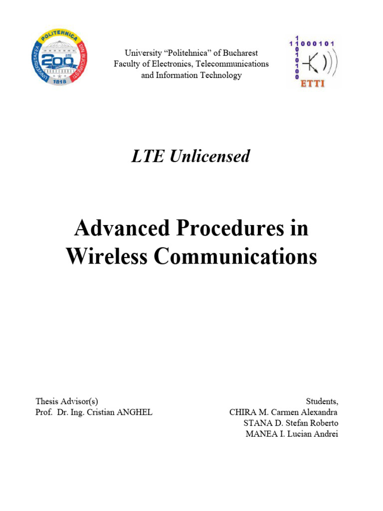 LTE-Unlicensed | PDF | Data Transmission | Telecommunications Engineering