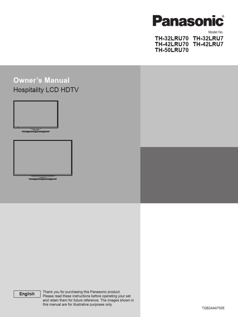 Panasonic TH-32LRU70 LCD TV Screen User Manual | Download Free PDF ...