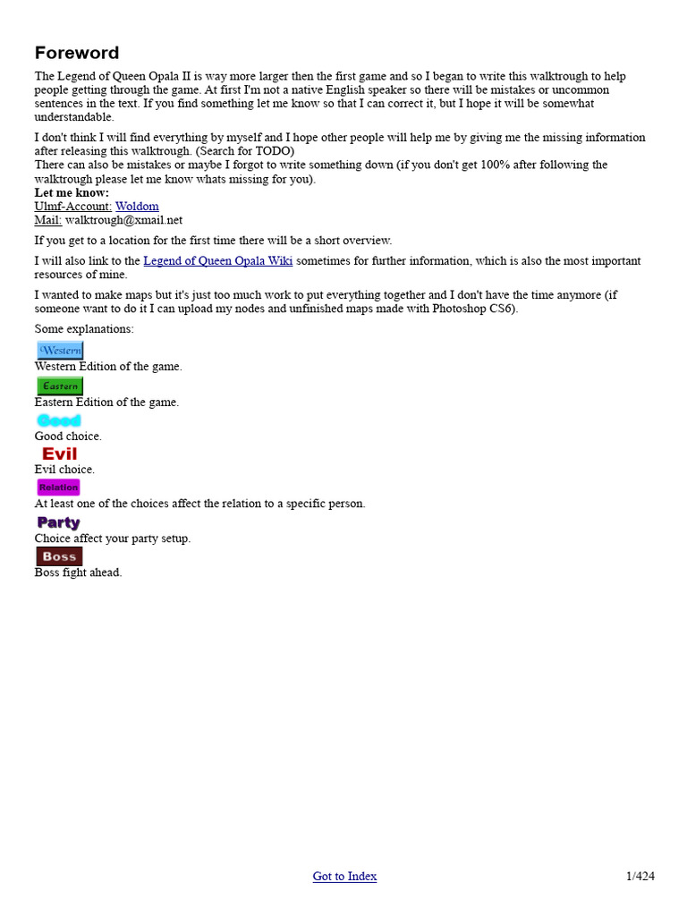 LoQO2 Walktrough | PDF