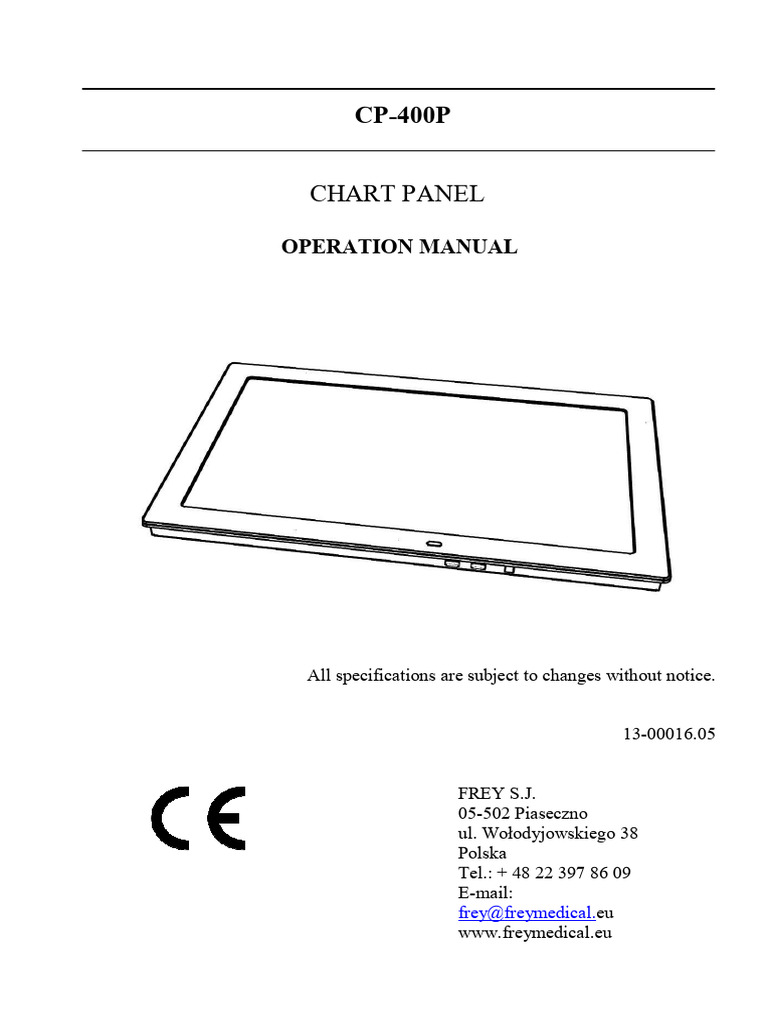 13_90016_05_CP_400P_23_Operation_Manual_FREY_EN | PDF