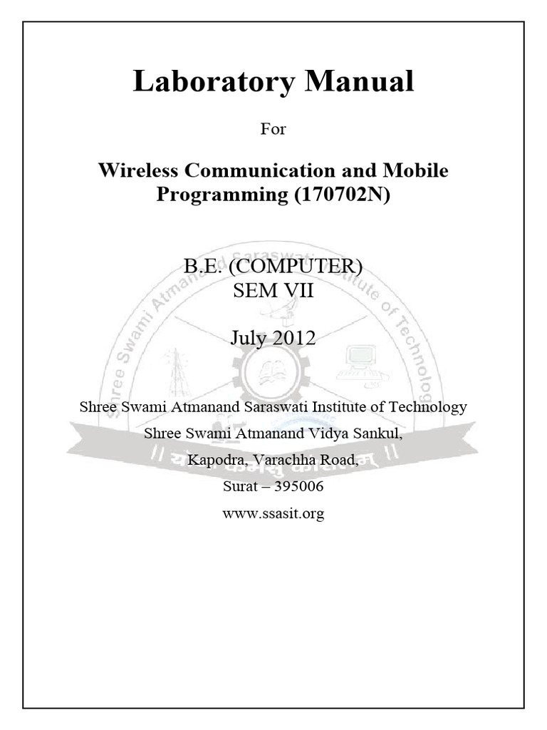 Wireless Communication Lab Manual | PDF | Computers