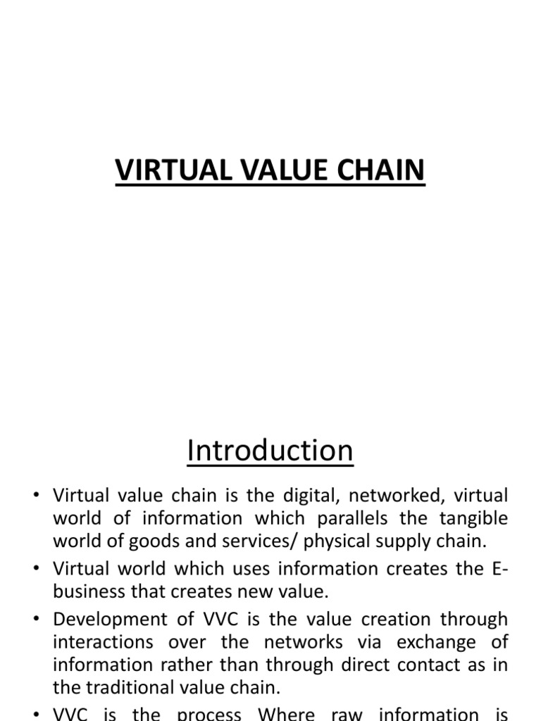 Virtual Value Chain | PDF | Computers