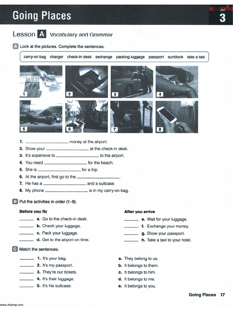Going Places WB Lesson A | PDF