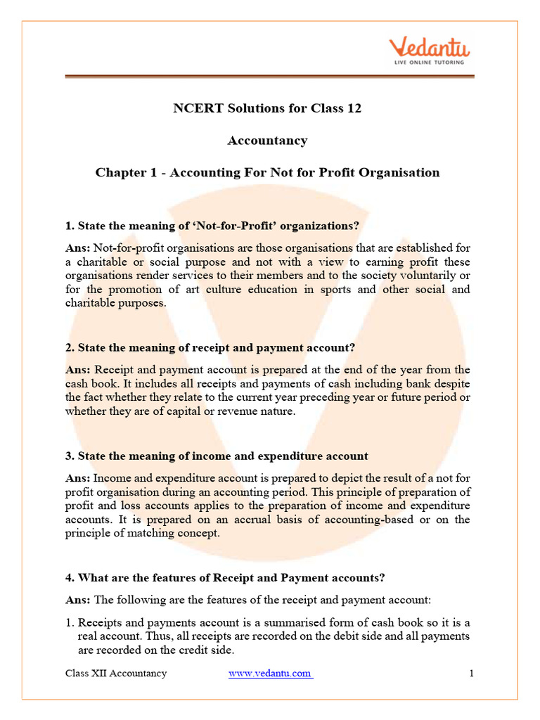 Class 12 Accountancy Chapter 1 Solutions | PDF | Debits And Credits ...