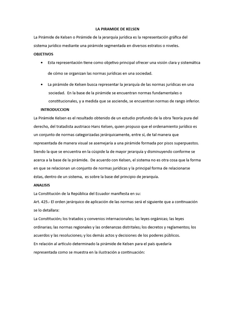 La Piramide de Kelsen | PDF La Piramide de Kelsen | PDF