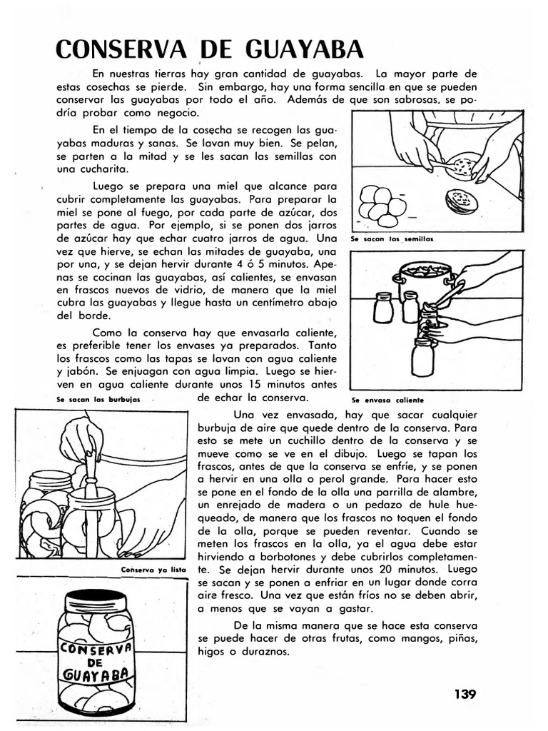 Conserva de Guayaba: Guía Paso a Paso | PDF | Hirviendo | Alimentos