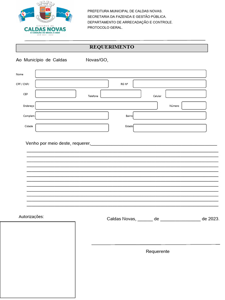 Modelo de Requerimento | PDF