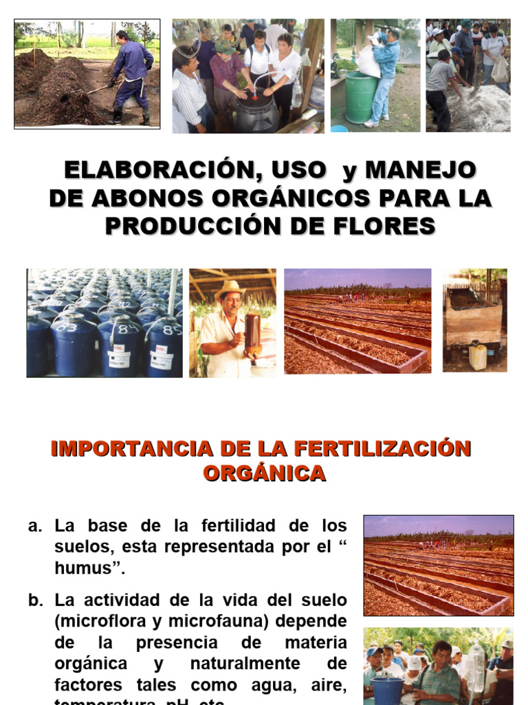 Elaboración Uso y Manejo de Abonos Orgánicos | PDF | Compost | Fertilizante