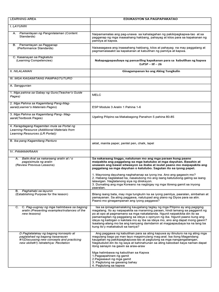 Q2-Esp 5-Week 5 | PDF