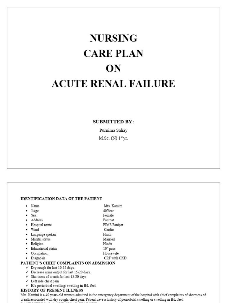 Acute Renal Failure | PDF | Human Nose | Thorax