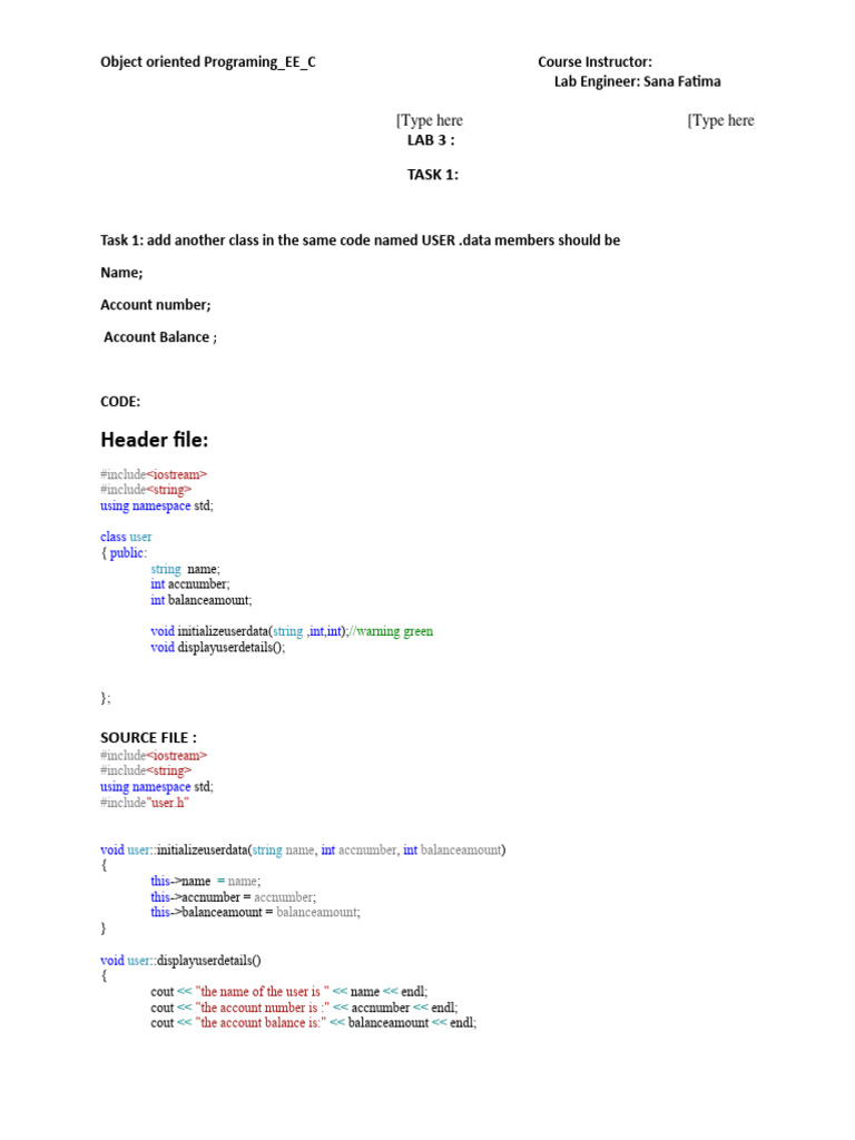 Lab Reports OPP | PDF | Pointer (Computer Programming) | Namespace Lab Reports OPP | PDF | Pointer (Computer Programming) | Namespace