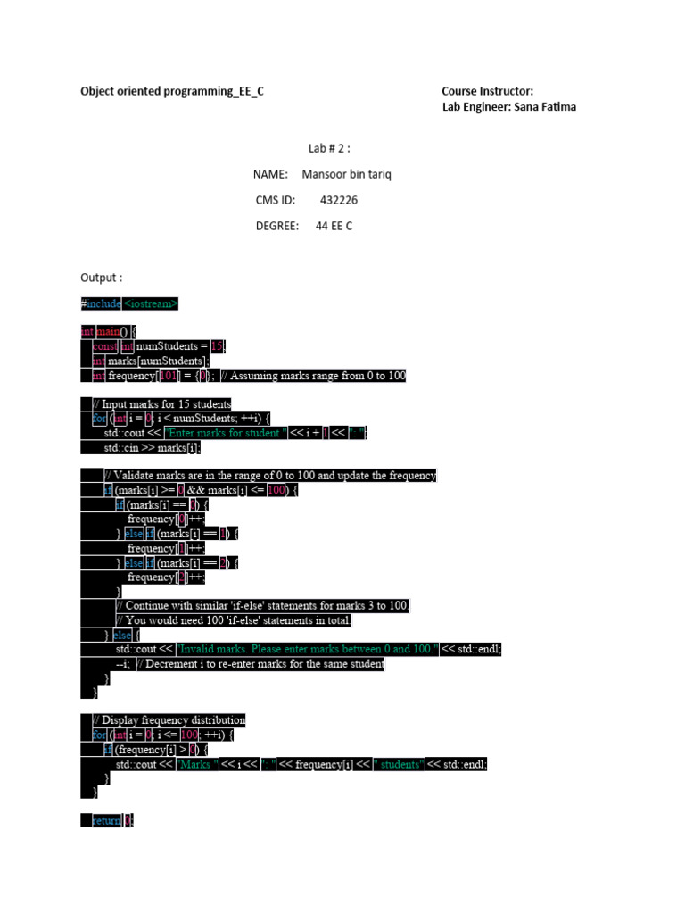 Lab Reports Opp Pdf Computer Programming Programming Paradigms 2234