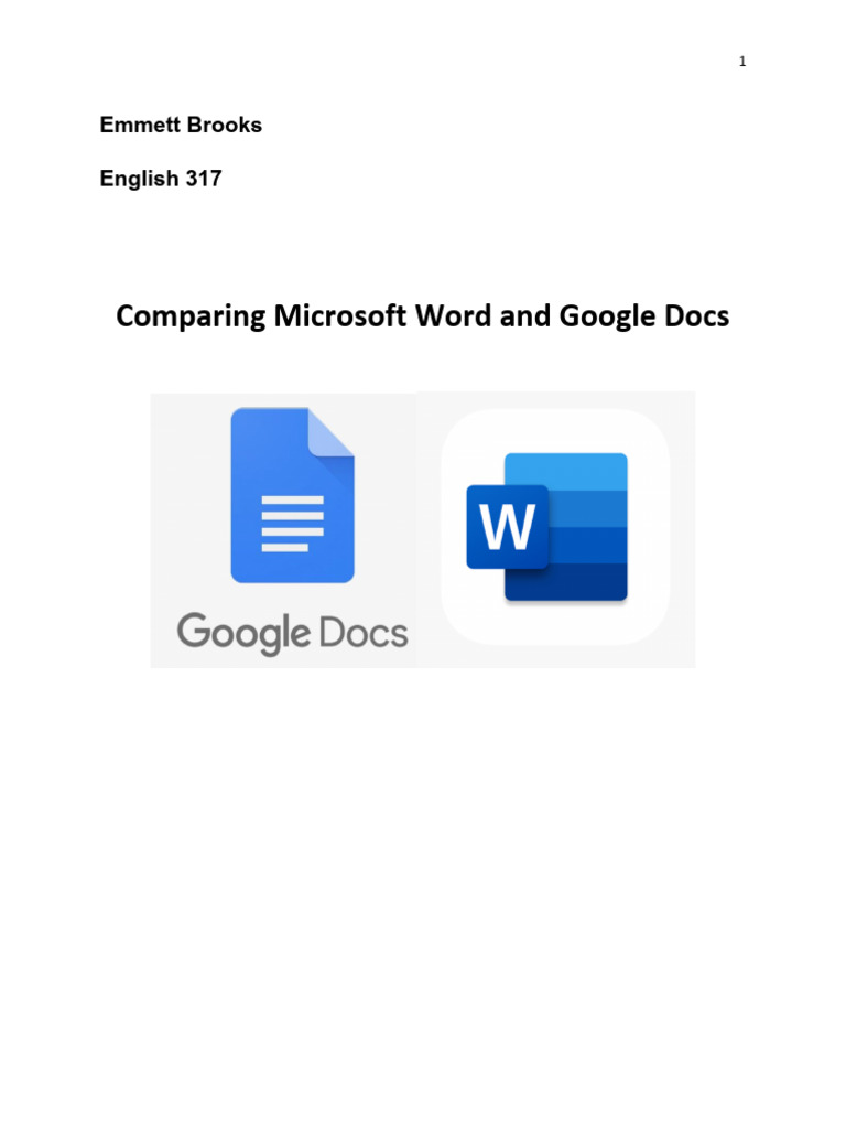 Microsoft Word vs Google Docs Comparison | PDF | Microsoft Word | Computing