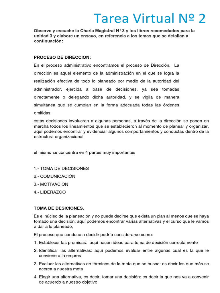 Tae-Subir-Das-Unidad-III-Tarea-Virtual-2 Karen Franco | PDF | Comunicación | Liderazgo