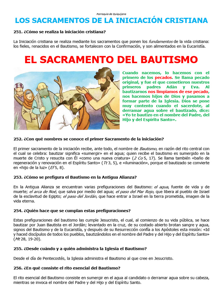 Los Sacramentos de La Iniciación Cristiana | PDF | eucaristía ...
