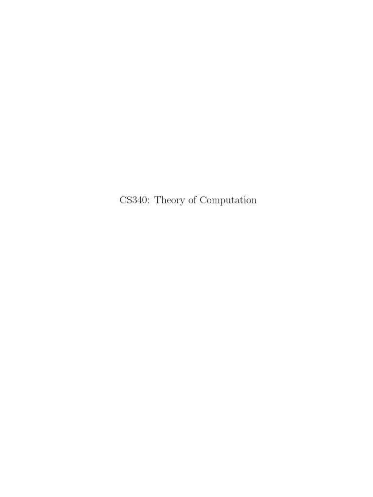 CS340 Theory of Computation VI | PDF | Syntax (Logic) | Grammar