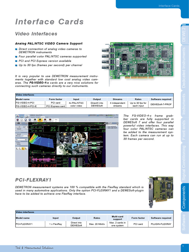 Dewetron Interface-Cards e | PDF | Video | Manufactured Goods
