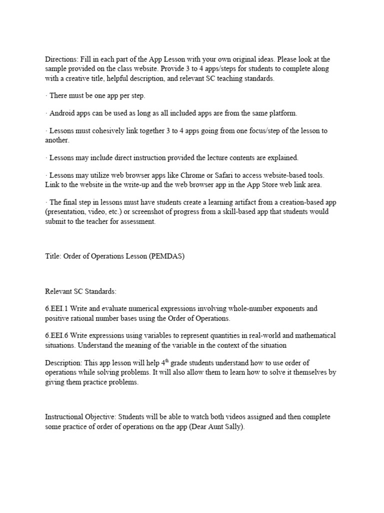 App Lesson Plan | PDF | Mobile App | Behavior Modification