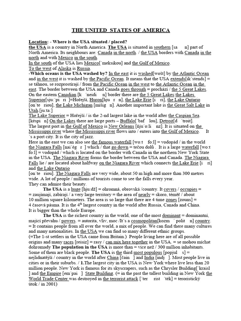 The United States of America | PDF | Contiguous United States | The ...