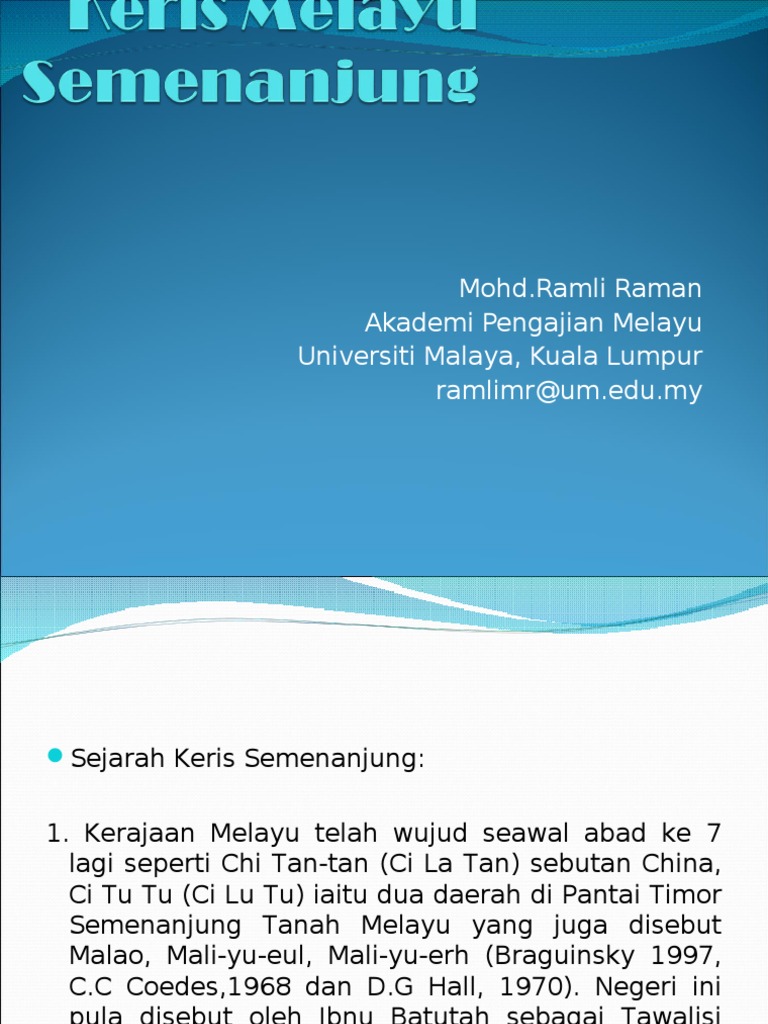 Keris Melayu Semenanjung2 | PDF