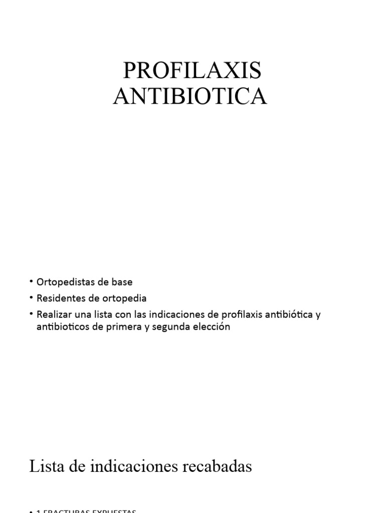 Profilaxis Antibiotica v1.3 | PDF | Medicina CLINICA | Biocidas