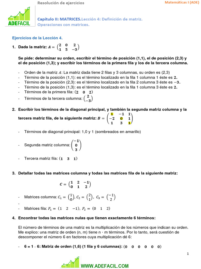 Cap.2 Resolucion Ejercicios Leccion4 | PDF