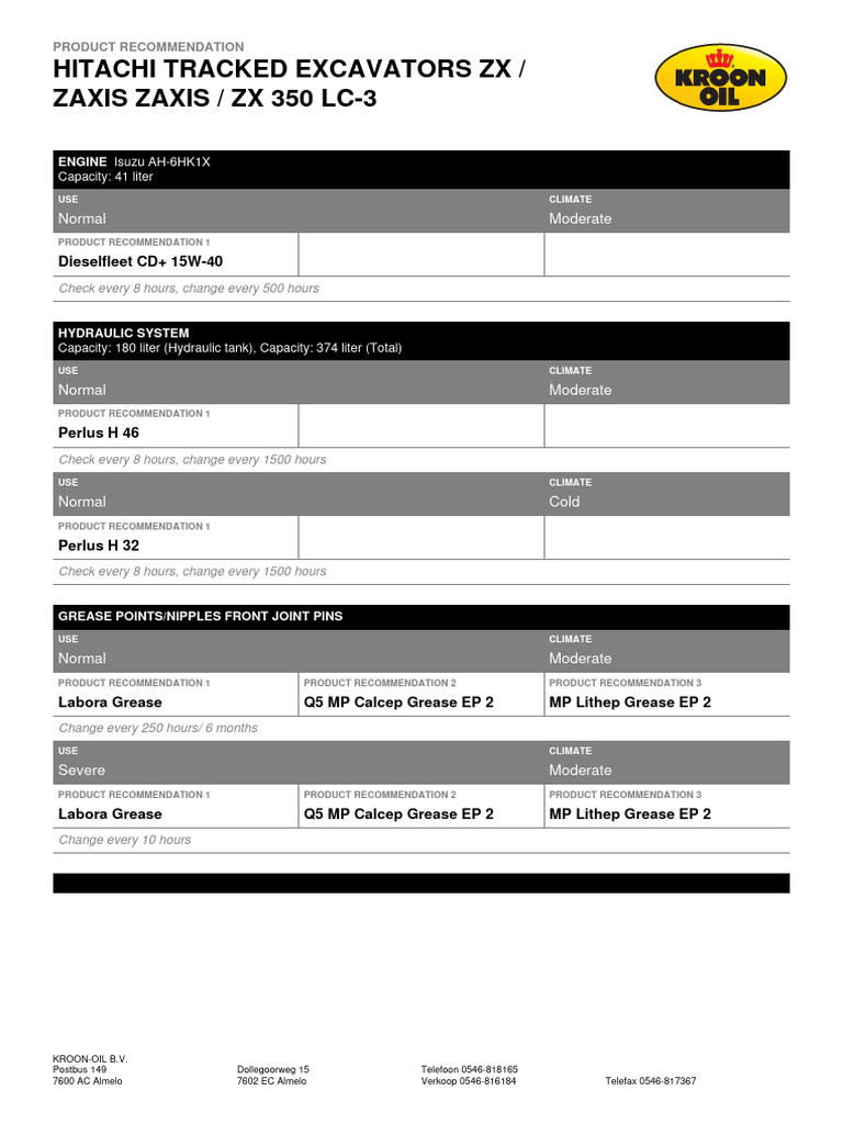 ZX 350 LC-3 | PDF | Manufactured Goods | Mechanical Engineering