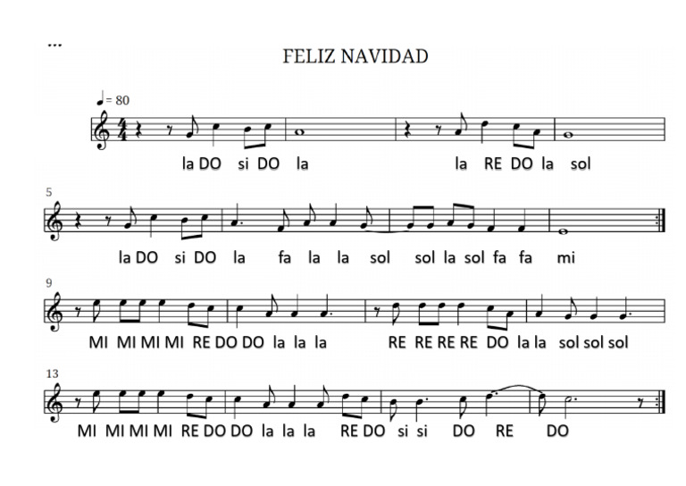 Feliz Navidad - Melodica | PDF