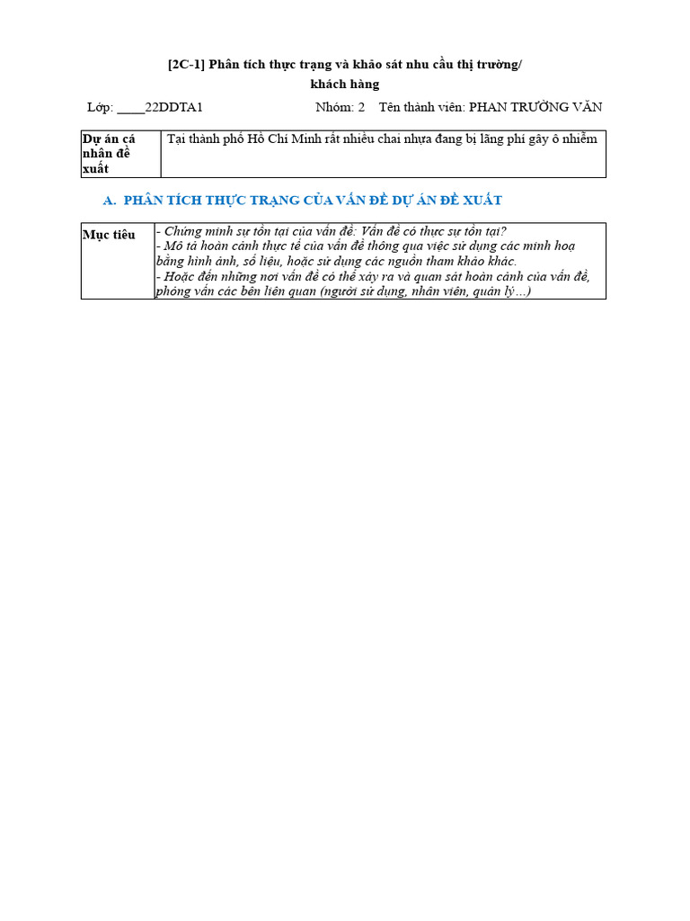 2. (2C-1) Phân Tích Thực Trạng - Khảo Sát Nhu Cầu Thị Trường - khách ...