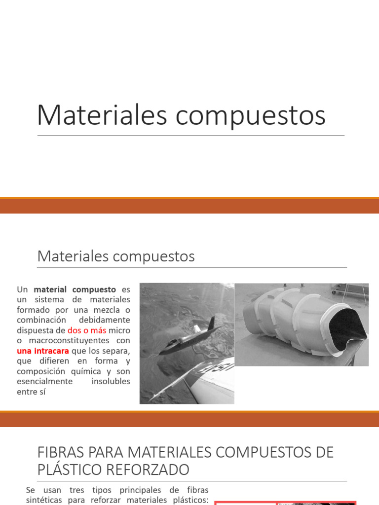 Unidad 5 Materiales Compuestos - B | PDF | Material compuesto | El plastico