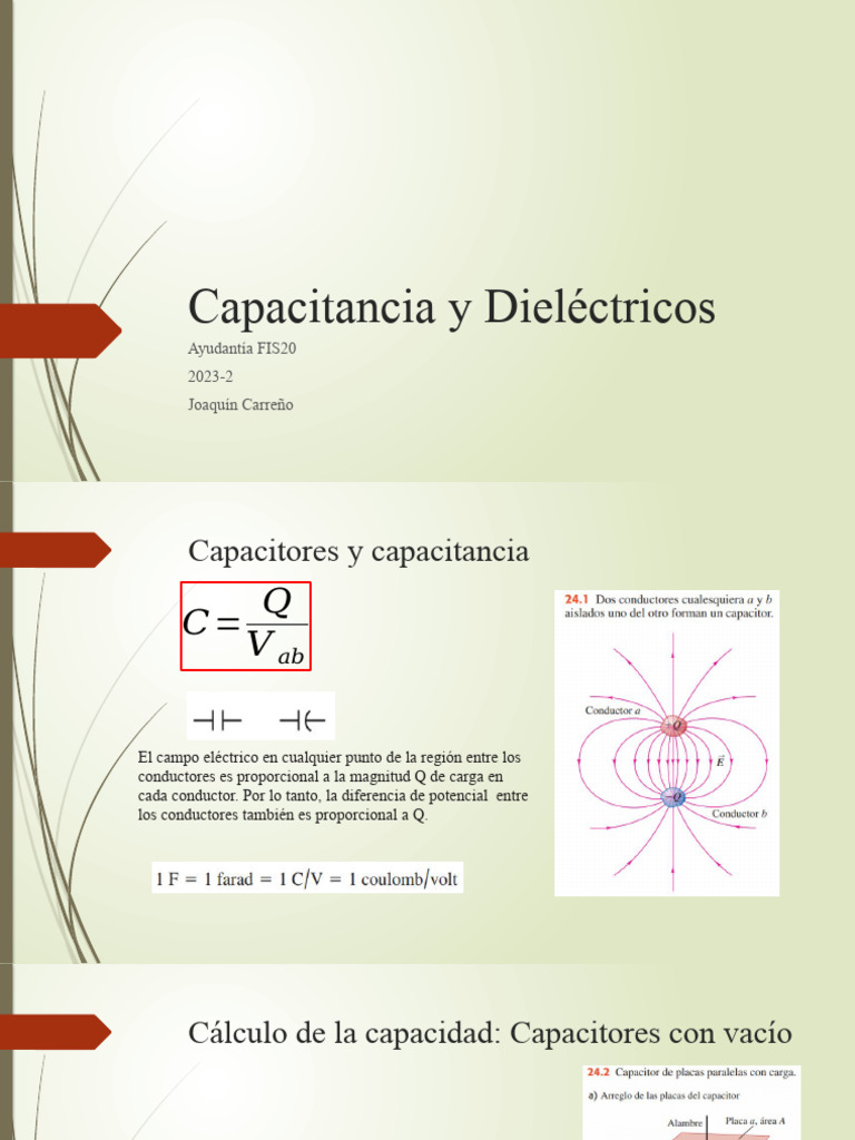 4 Capacitancia y Dieléctricos | PDF | Capacidad | Condensador
