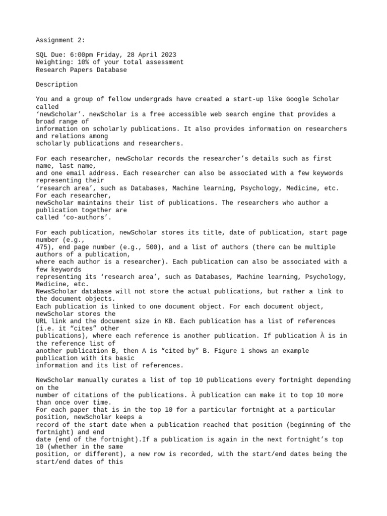 INFO_Assignment_2 | PDF | Databases | Data Management Software