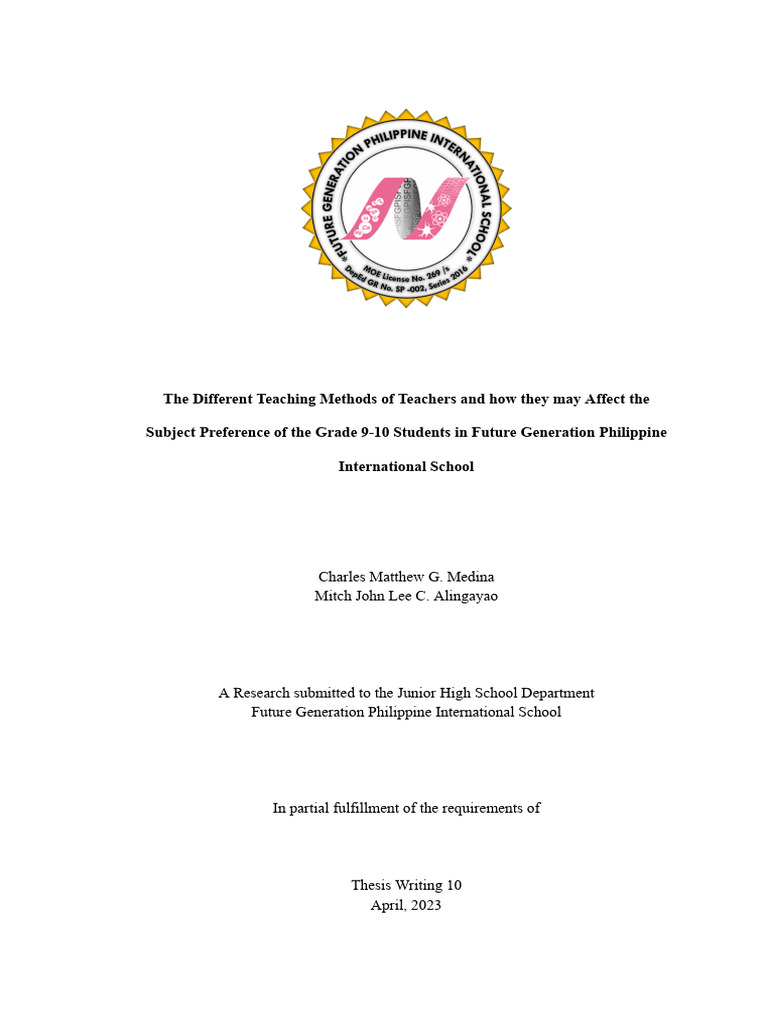Teaching Methods And Student Preferences Pdf Teaching Method