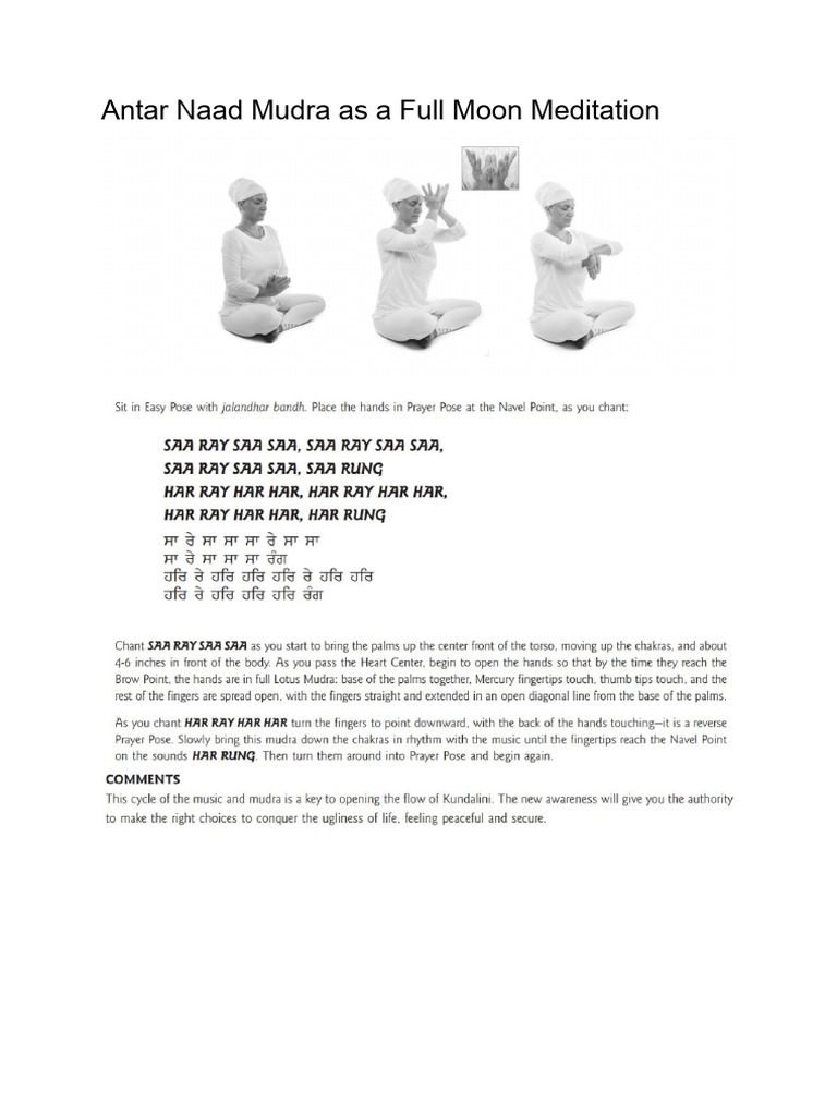Antar Naad Mudra as a Full Moon Meditation | PDF