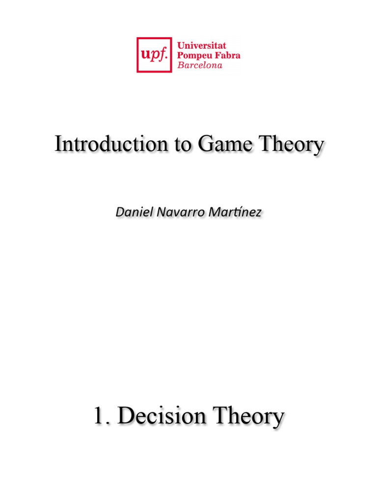 Decision Theory | PDF | Utility | Decision Theory
