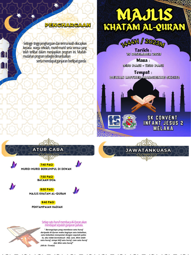 Buku Program Majlis Khatam Al-Quran 2019 PDF | PDF