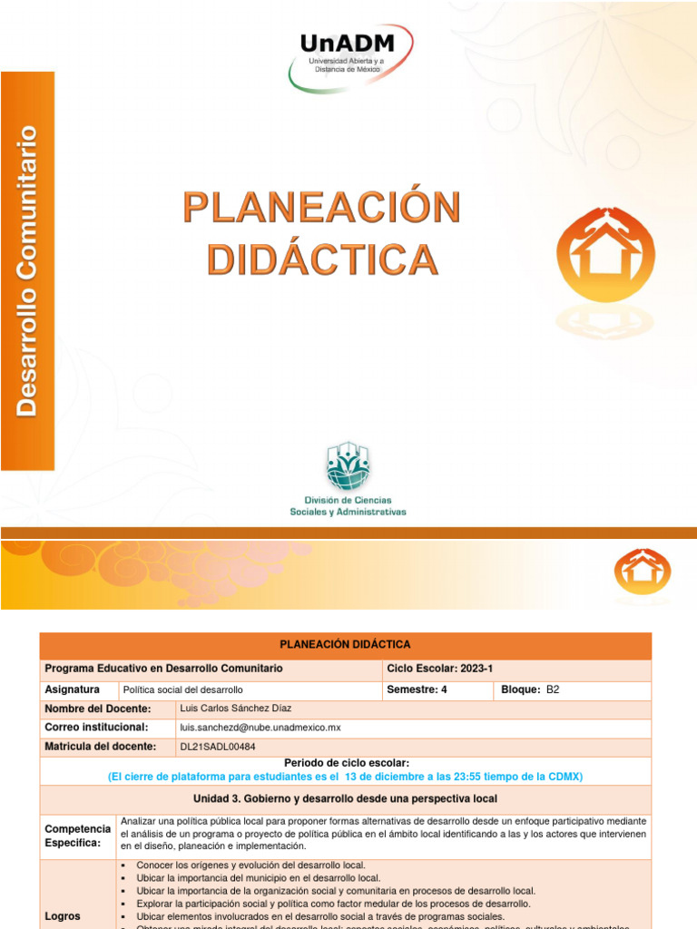 PD - CPSD - U3 - Luis Carlos Sanchez Diaz | PDF | Presupuesto | Evaluación