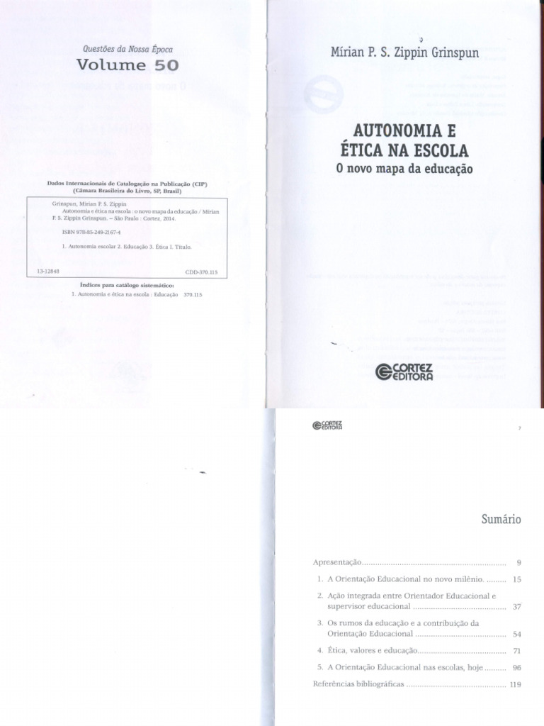 Autonomia - e - Ética - Na - Escola - Apresentação e 3 Capítulos | PDF