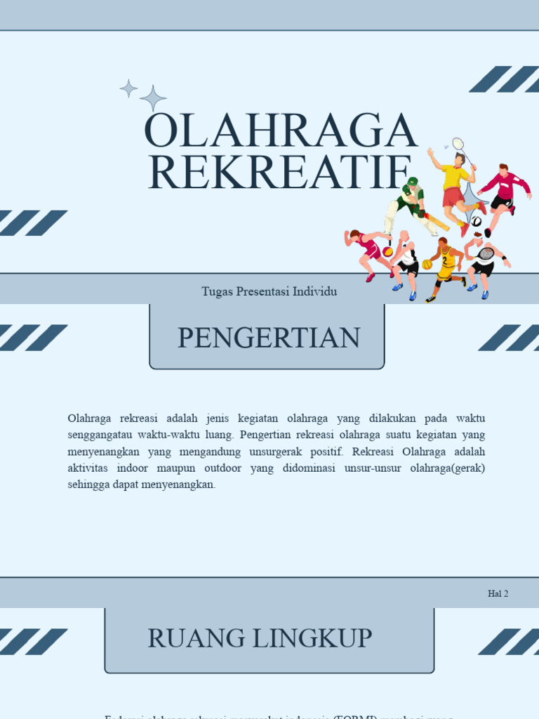 Olahraga Rekreatif: Tugas Presentasi Individu | PDF | Sains & Matematika